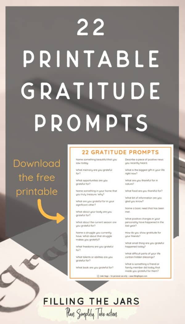 Fantastic Gratitude Journal Prompts You Need Today | Filling the Jars