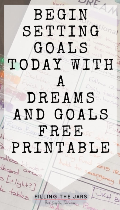 How to Use a Dreams and Goals Worksheet to Begin Goal Setting {Free ...