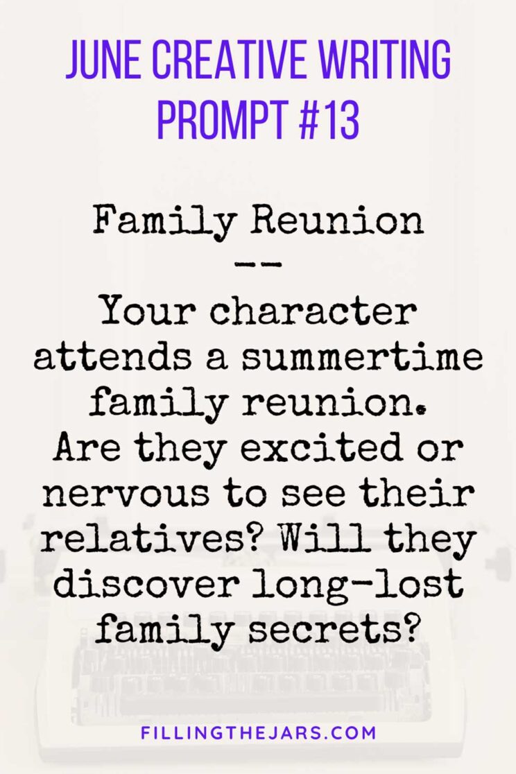 30 Terrific June Creative Writing Prompts For Adults | Filling the Jars