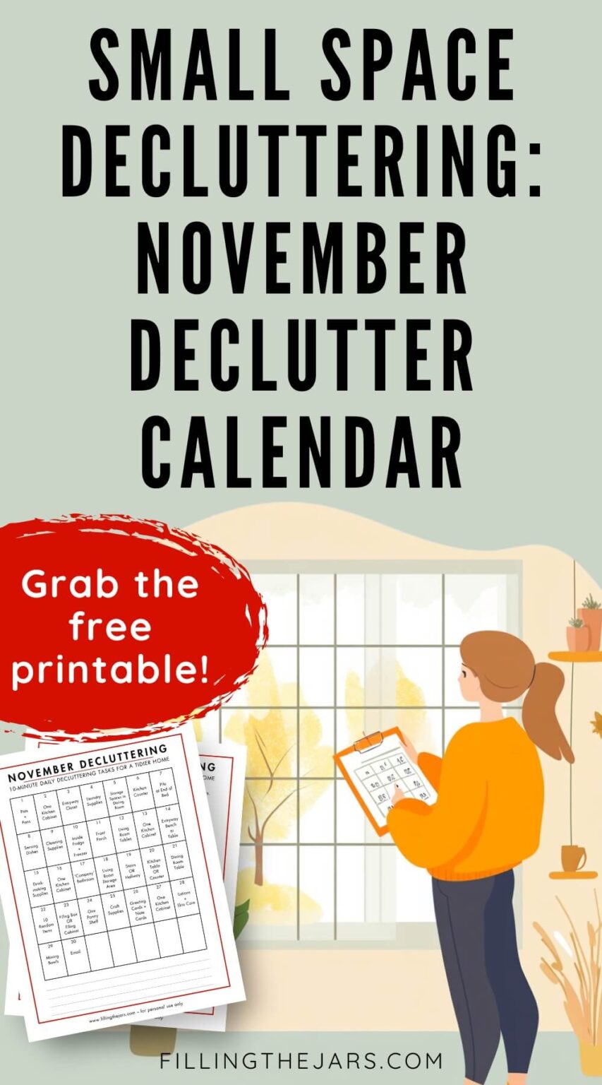 November Declutter Calendar: Simplify Your Space This Autumn {Free ...