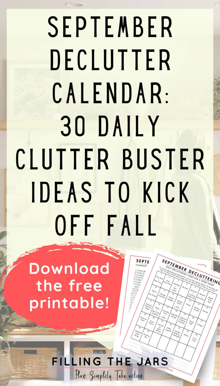 September Declutter Calendar: 30 Daily Clutter Buster Ideas To Kick Off ...